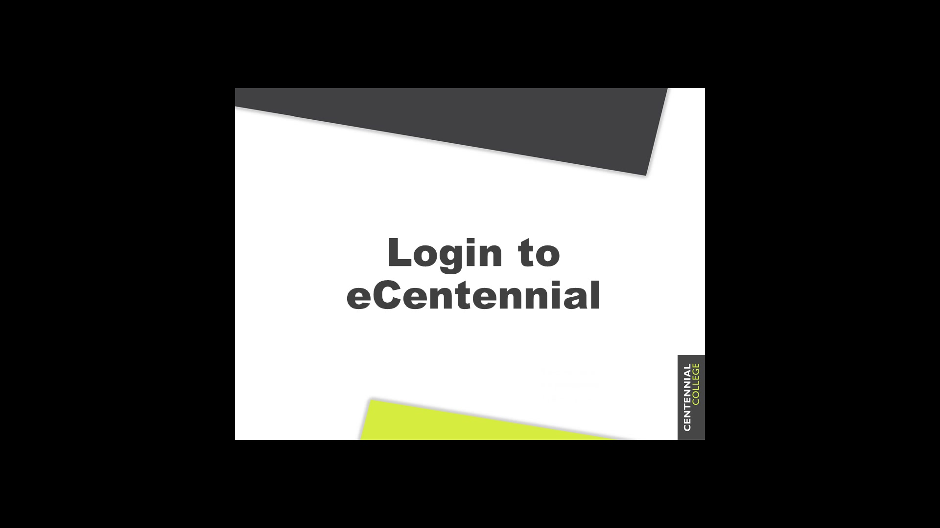 Login to eCentennial