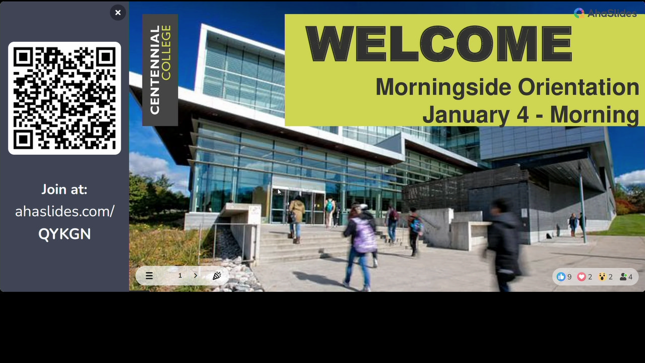 Centennial Welcomes Winter 2024 - Morningside Campus (9am Morning)